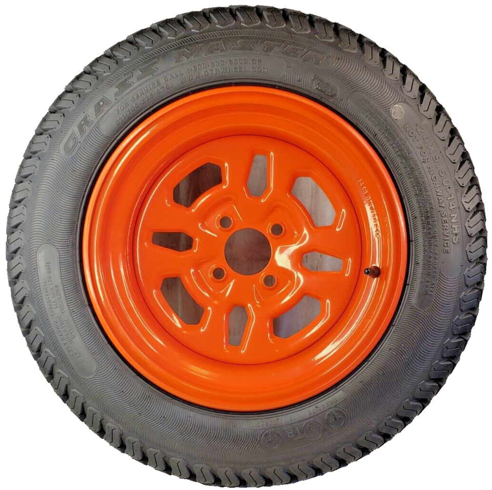 24x9.50-14 Tire Wheel Rim Kubota Zero Turn Riding Lawn Mower Garden ...