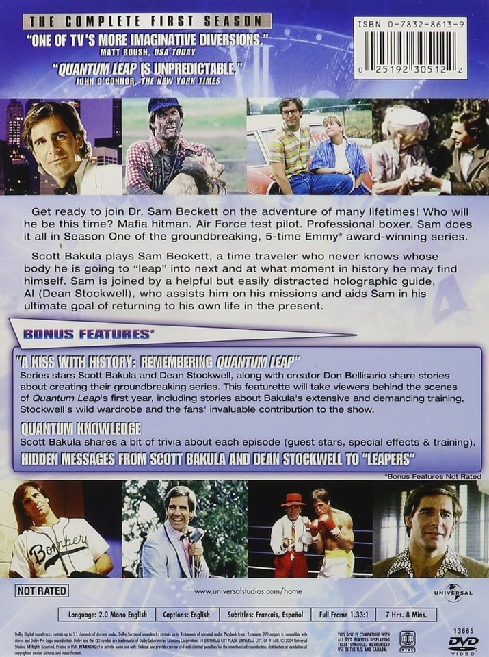 Quantum Leap - Complete First Season (DVD, 2004, 3-Disc Set) Like new ...
