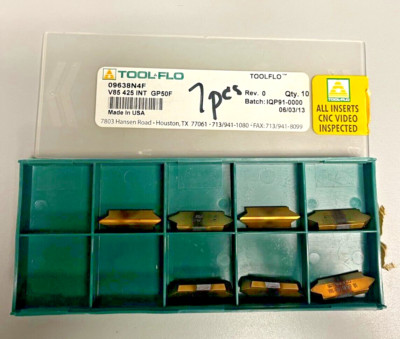 Tool-Flo- Threading Insert, V85 425 INT GP50F, 09638N4F, 7 Pack | eBay