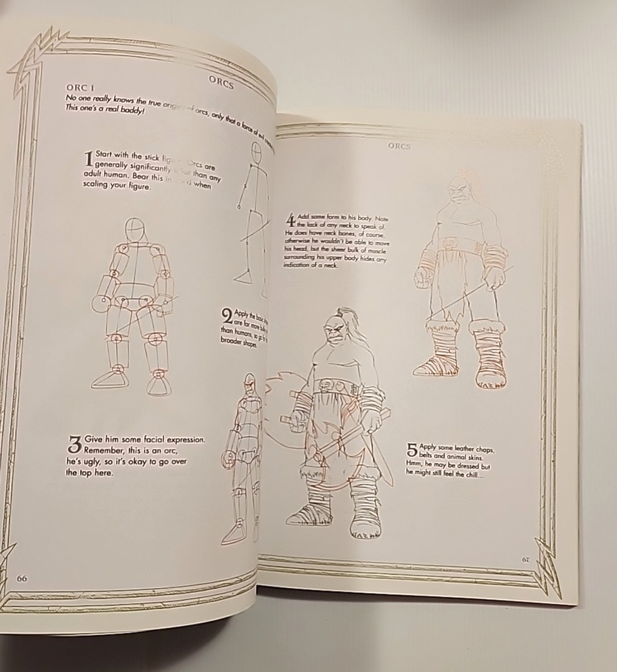 How To Draw Wizards Warriors Orcs And Elves by Steve Beaumont P/back ...