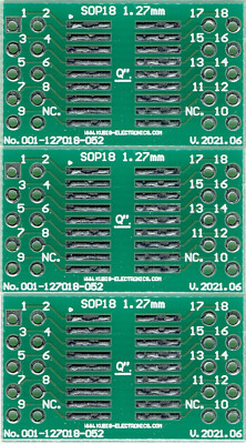 SO18,SOP18,SOIC18,SOM18,SOX18,PG-DSO-18 1.27mm(0.05") to 2xIDC2x5 - 3 ...