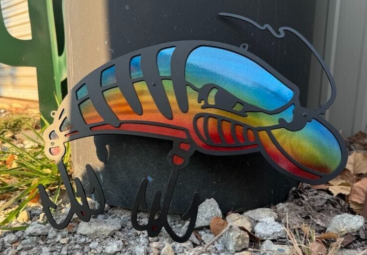 Metal Fishing Lure Custom Name Plasma Cut Sign Art Fishing Lake | eBay