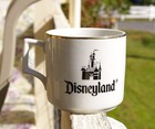 Disneyland Walt Disney World Black White Coffee Gold Rim Mug Cup Japan ...