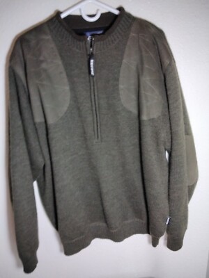 Renegade Outdoor Gear ROG Mens Pullover Sweater Size XL Wool Dark Green ...