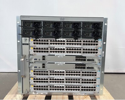 Cisco Catalyst C9407R 2x C9400-SUP-1 5x 48-Port POE+ 10/100/1000 Access ...