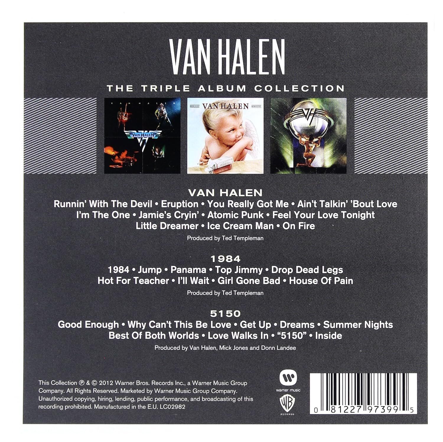 Van Halen The Triple Album Collection (CD) (US IMPORT) 81227973995 | eBay