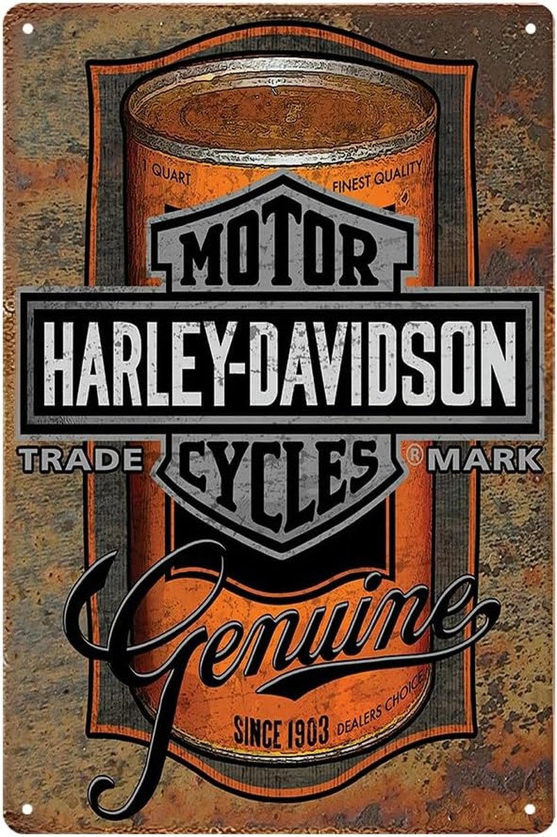 Harley Metal Sign Decor Davidson Tin Signs Harley Poster 8 X 12 in ...