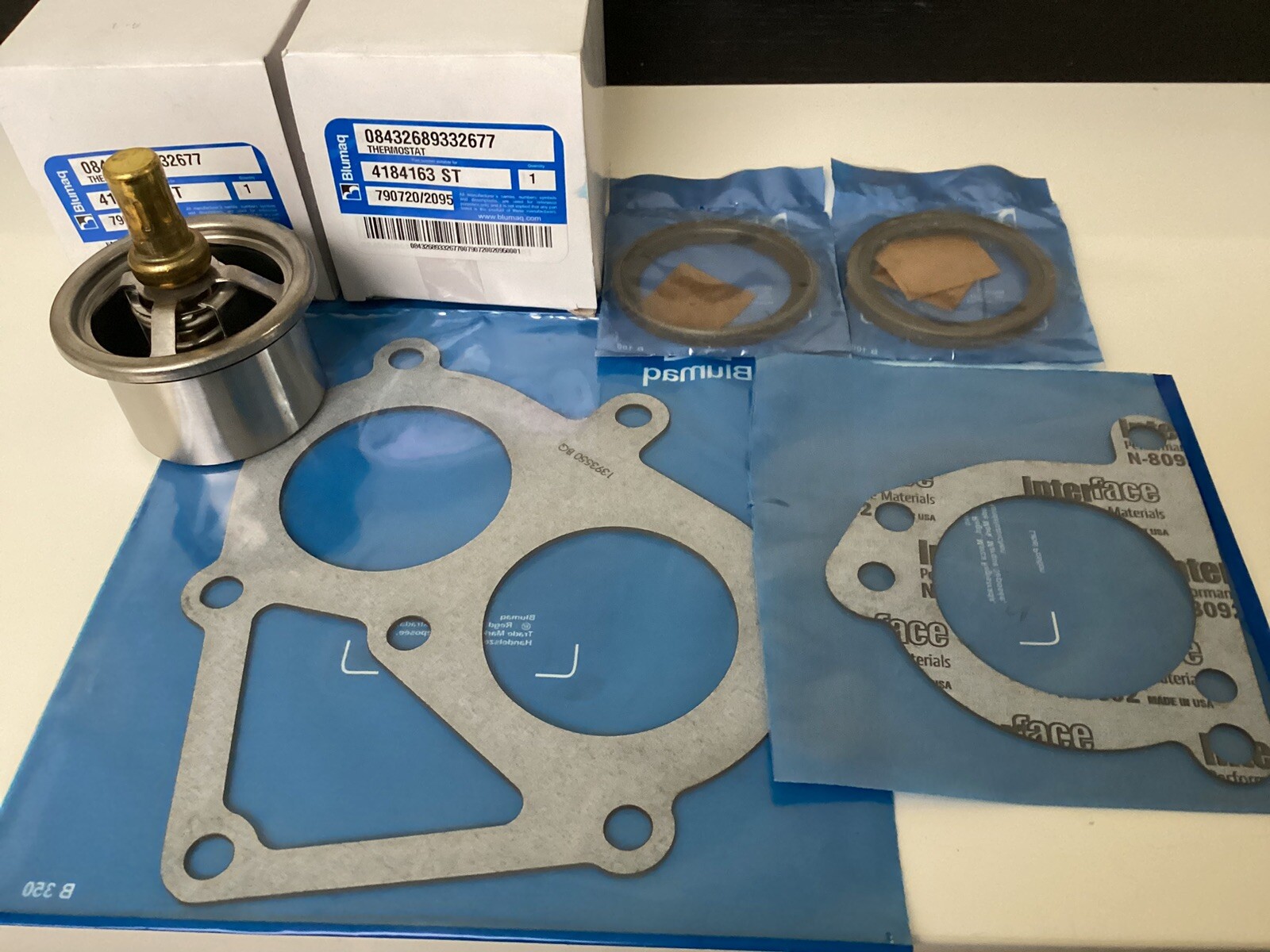 KIT 6 PCS 2485513 248-5513 THERMOSTAT & SEAL & GASKET for CAT C15 C-15 ...