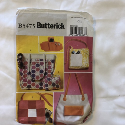 BUTTERICK Sewing Pattern #B5475, Shoulder Bag, Purse, Tote Bags ...