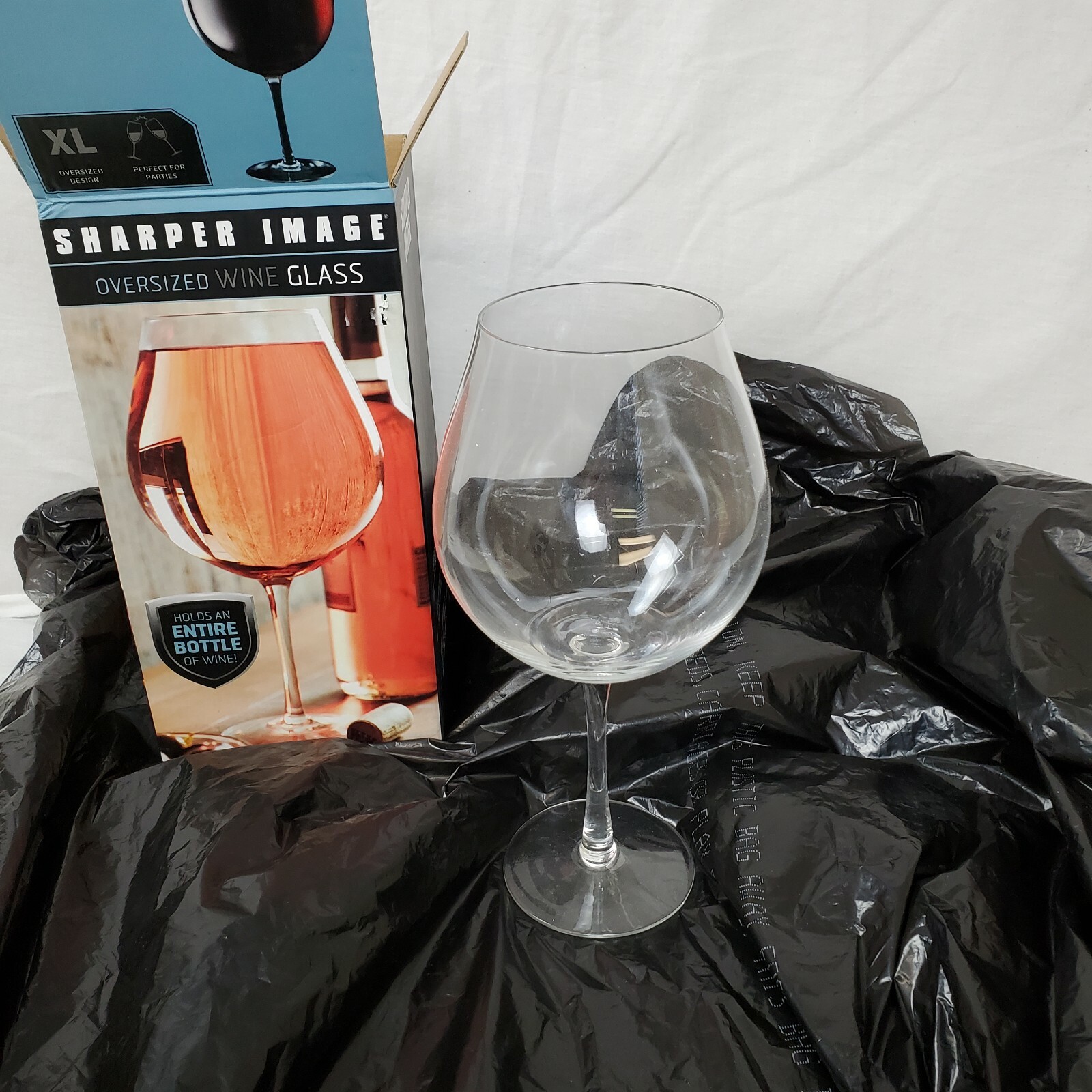 Sharper Image Oversized Wine Glass, Holds An Entire Bottle Of Wine! | eBay