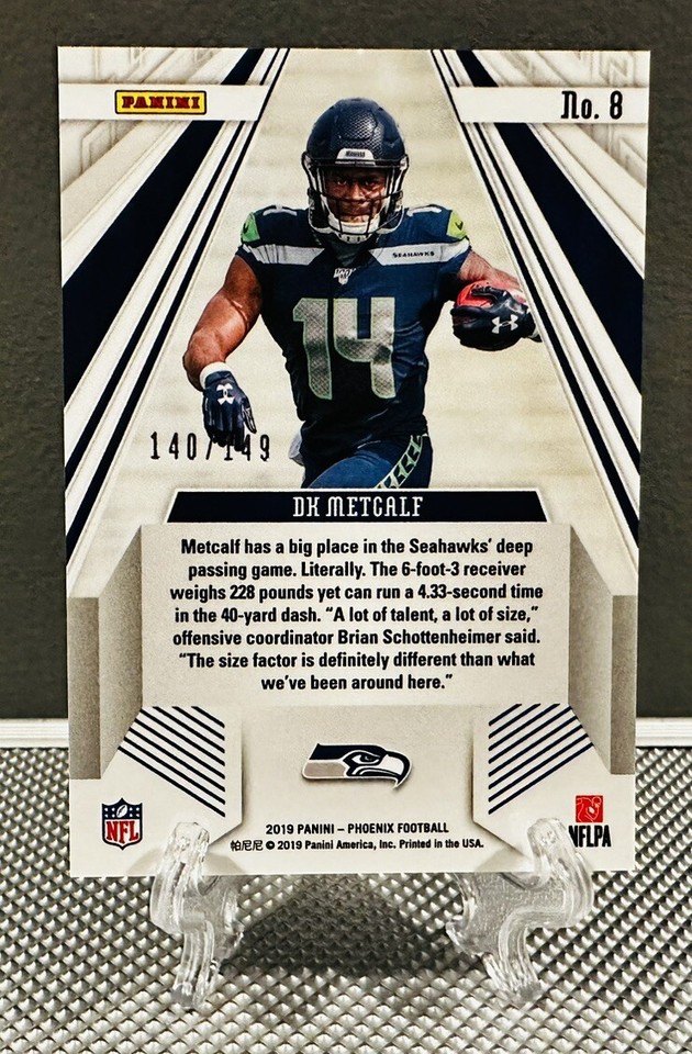 2019 Phoenix DK METCALF #/149 SP Rookie Rising RC Purple Prizm🔥Seattle ...