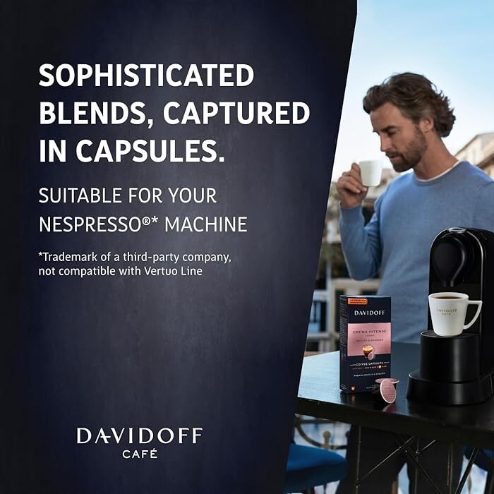 DAVIDOFF CREMA INTENSE Coffee Capsules 3 x Packs (30 Pods) Nespresso ...