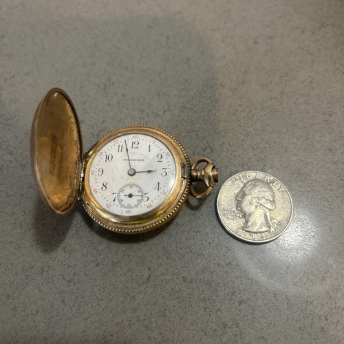 Vintage Edgemere Small Gold Pocket Watch Both Sides Open | eBay