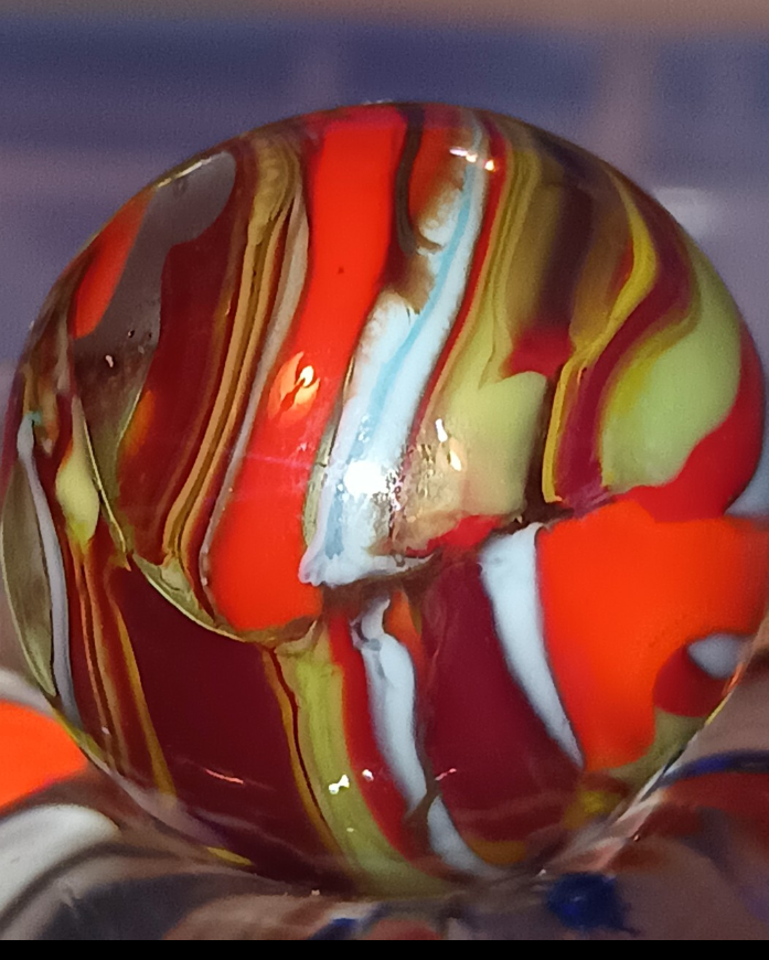 SUPER RARE .83 VINTAGE MINT CHRISTENSEN AGATE GUINEA MARBLE ELECTRIC ...