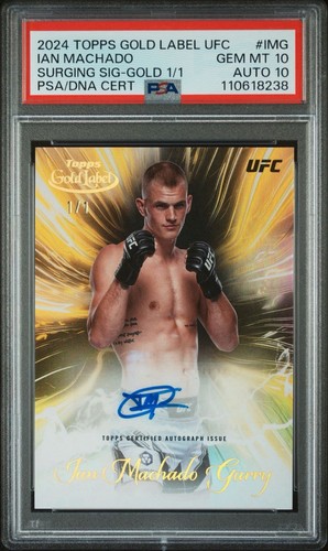 1/1 Ian Machado Garry Auto Gold PSA 10 AUTO 10 2024 Topps Gold Label ...