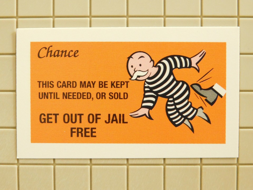 Genuine Monopoly "Get Out of Jail Free" Card (ONE, Var. Editions, Your ...