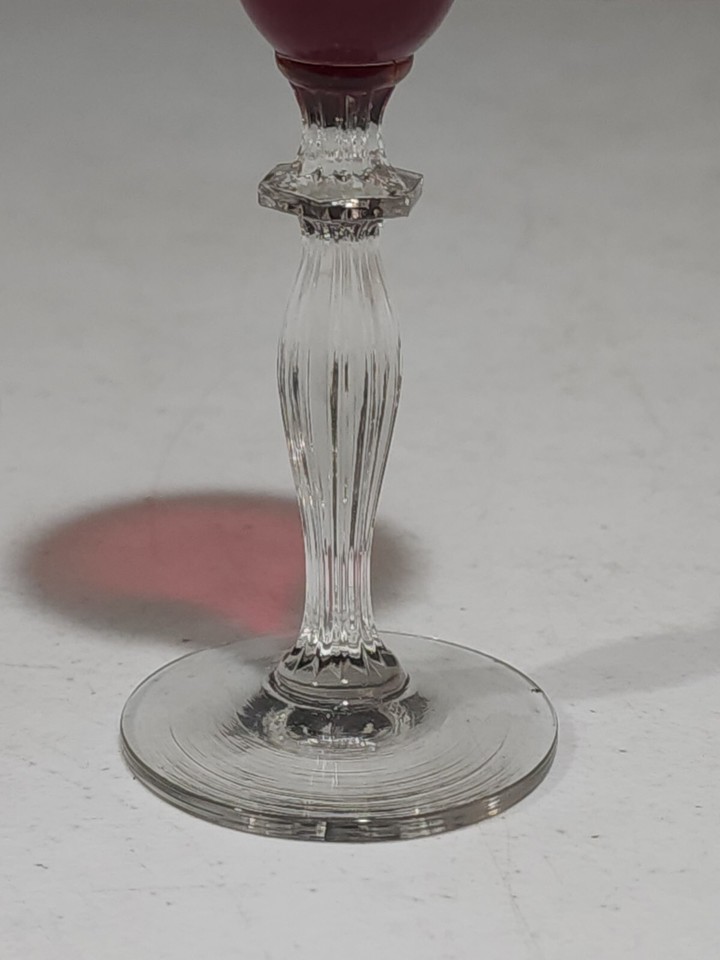 Morgantown - "Monroe" -CORDIAL - Spanish Red Bowl w/ Crystal Stem 1OZ ...