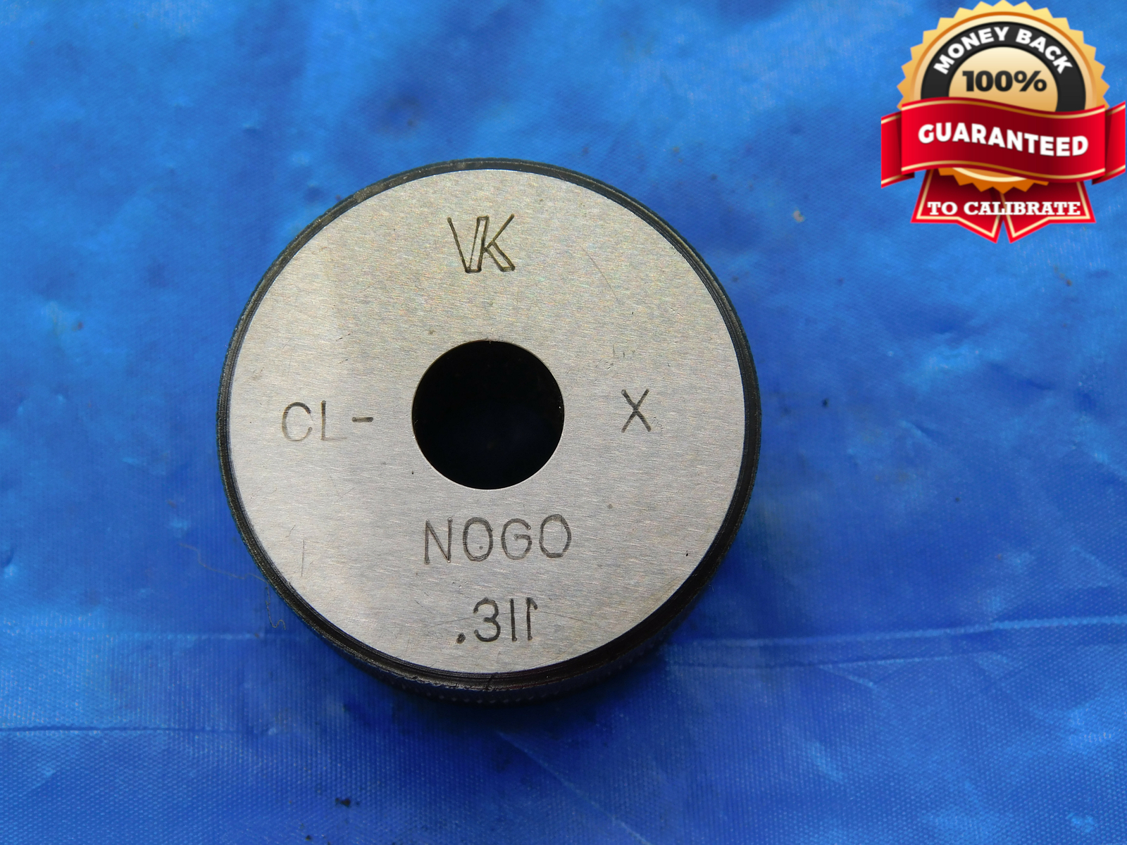.311 CLASS X MASTER PLAIN BORE RING GAGE .3125 -.0015 UNDERSIZE 5/16 8 ...