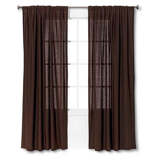 Threshold Linen Look, Linen Blend Brown Window Panel 84" L | eBay