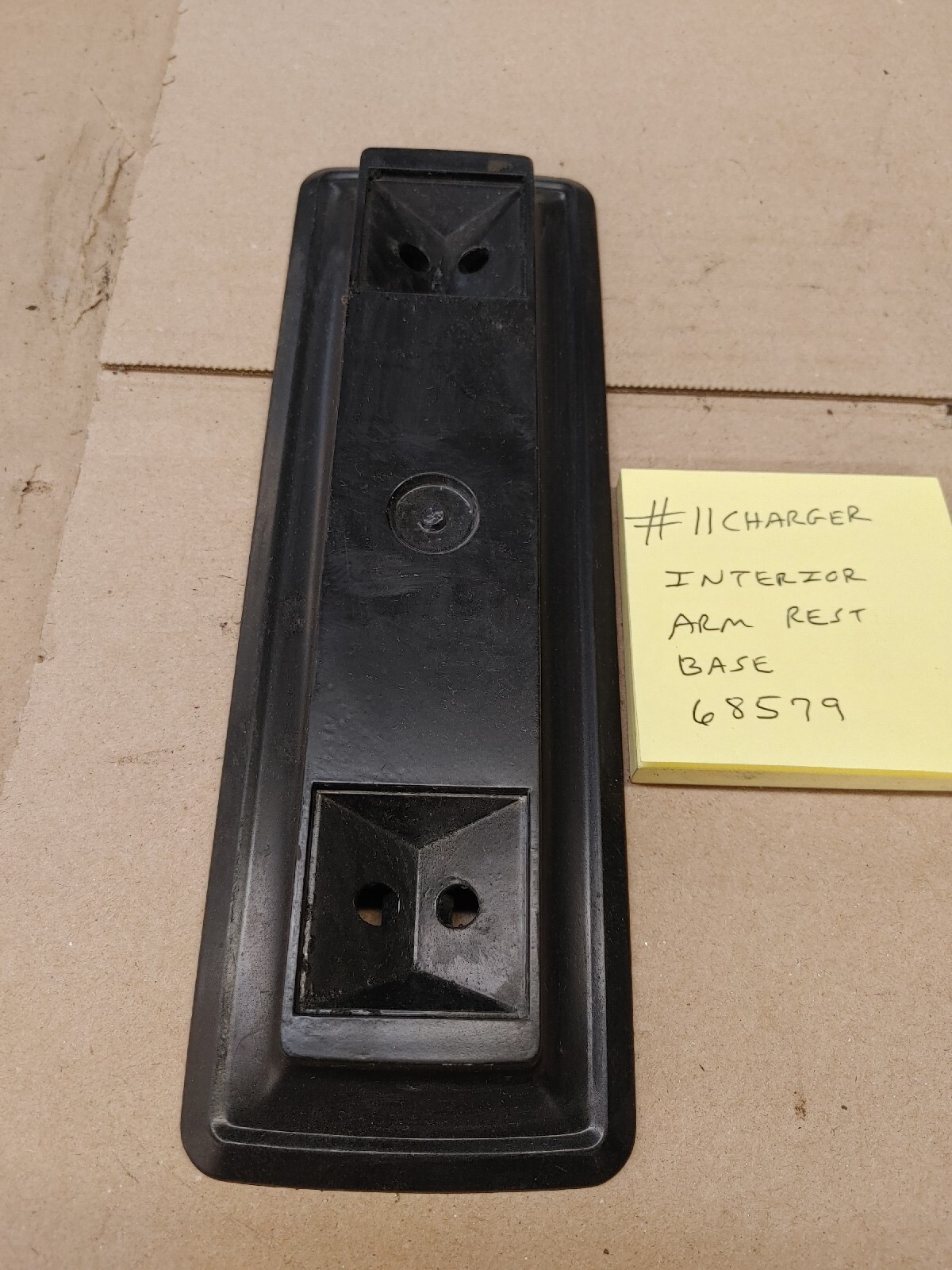 1968 Dodge Charger Rear Arm Rest Base Part # 68579. Black 1969 1970 ...