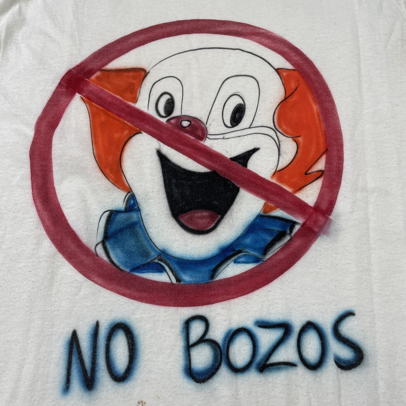 Vintage No Bozos Shirt 80s Bozo The Clown Large Tank … - Gem