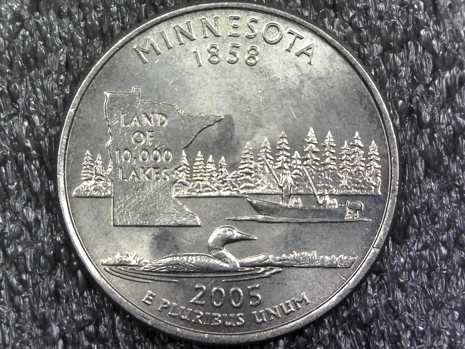 2005-P Minnesota - Washington Quarter - Die Crack + DDR Error Coin ...