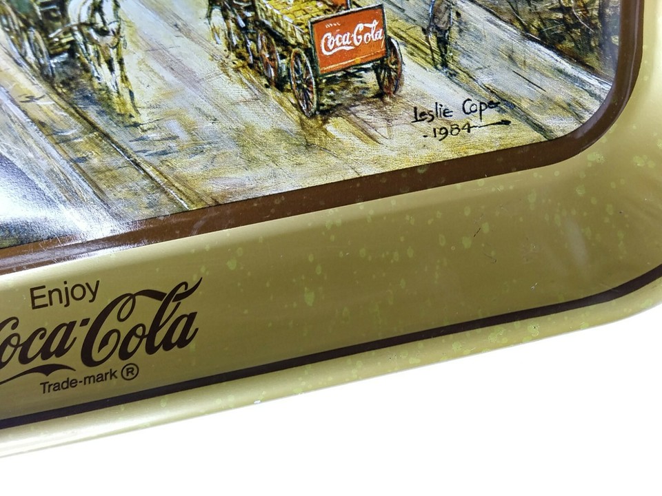 Vintage 1984 Coke Tray Leslie Cope Zanesville,Ohio Y Bridge | eBay