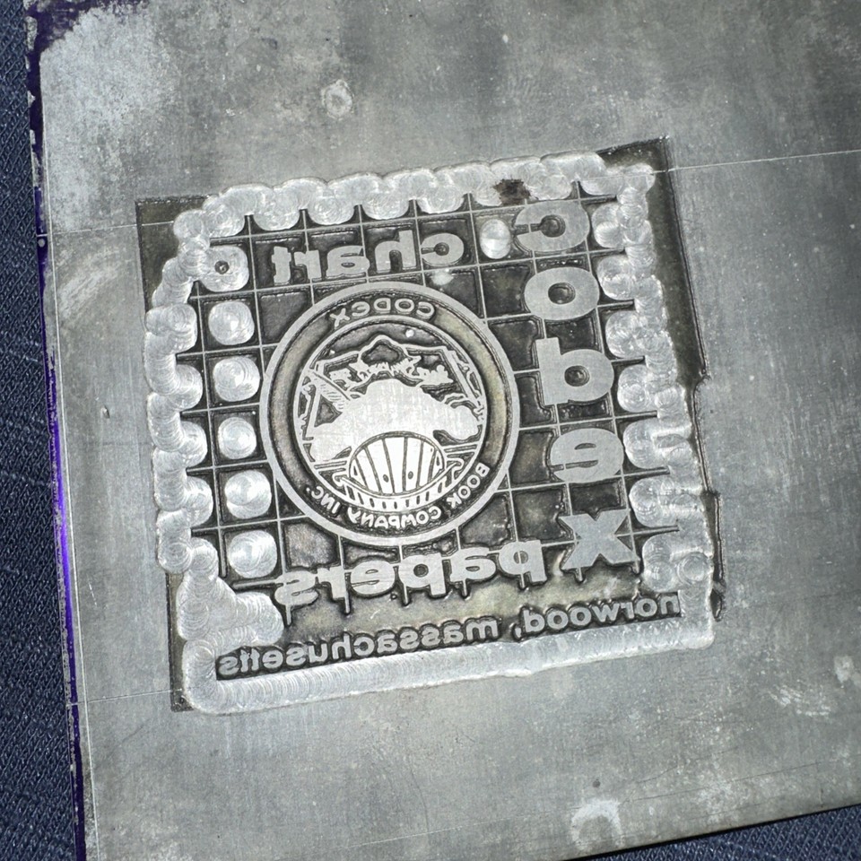 Printing Block Plate ( Codex Book Company Inc. ) Norwood Mass. Papers ...