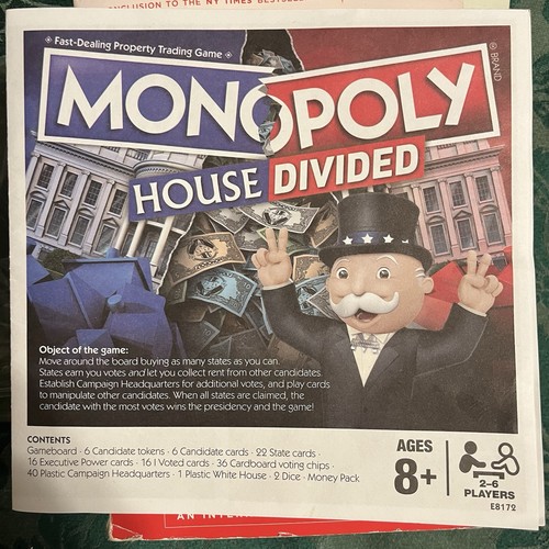 Monopoly House Divided Board Game 100% Complete | eBay