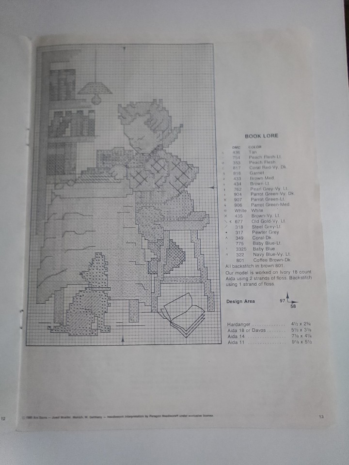 1980 Paragon Authentic Hummel Counted Cross Stitch Pattern Book VTG ...