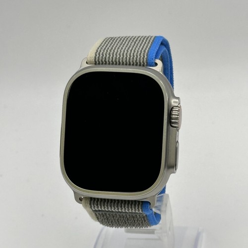 Apple Watch (Ultra) 49mm Titanium w/ Blue/ Gray Trail Loop (LTE) - Very ...