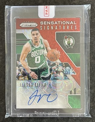 Jayson Tatum 2019-20 Panini Prizm Choice Sensational Signatures Red ...