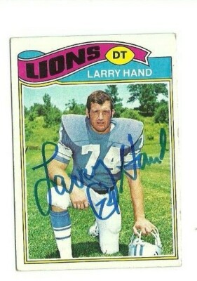 Larry Hand 1977 Topps signed auto autographed card Lions | eBay