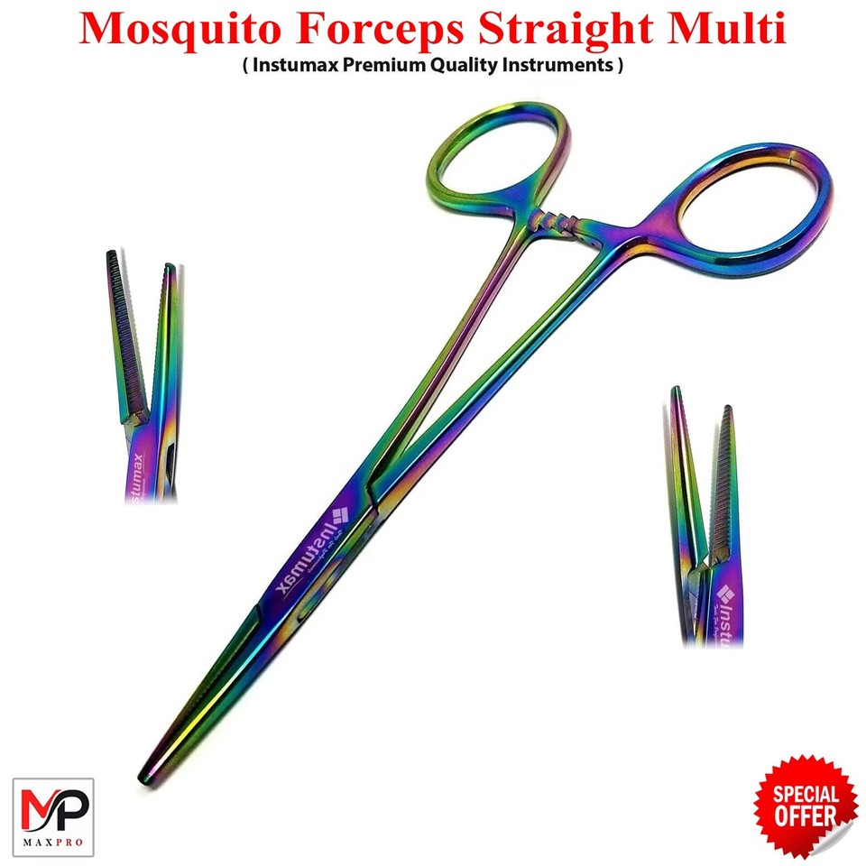 STRAIGHT STAINLESS STEEL SURGICAL MEDICAL MULTI MOSQUITO HEMOSTAT ...
