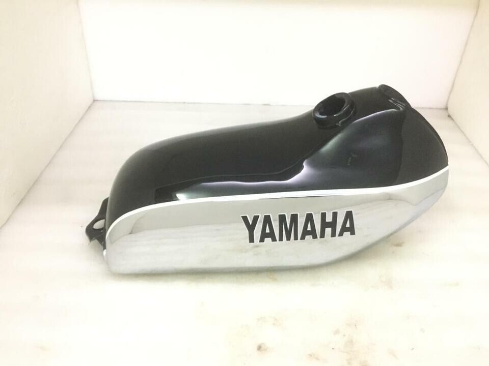 Yamaha DT 250 DT250 Enduro Black & Chrome Painted Gas Tank 1975 to 1977 ...