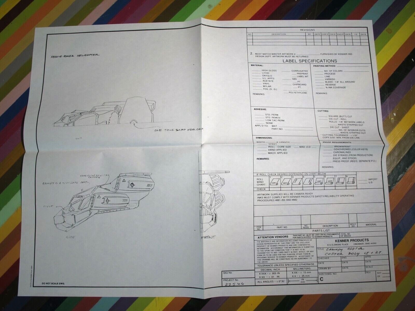 vtg 1980s ARAH GI Joe prototype Kenner Product Rescue Racer Helicopter ...