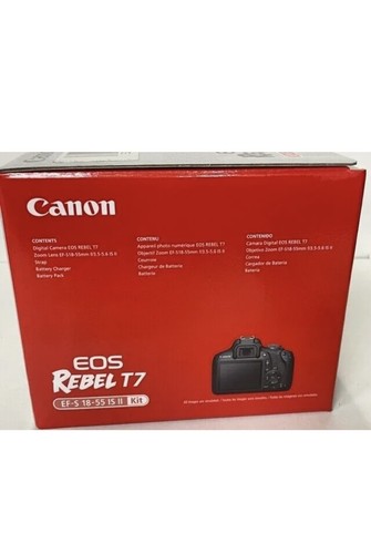 Canon EOS Rebel T7 24.1 MP Digital SLR Camera - Black (Kit with 18-55 ...