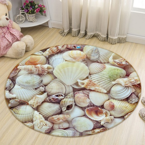 3D Pretty Shells O2332 Game Rug Mat Round Elegant Photo Carpet Mat Eve ...