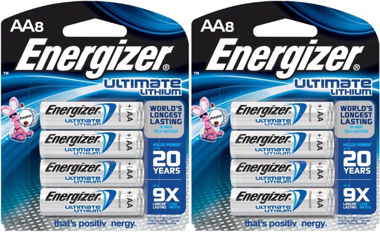 16 Energizer AA L91 Ultimate Lithium 1.5V Batteries (2 x 8) | eBay