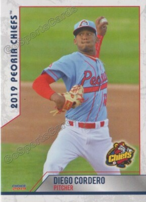 2019 Peoria Chiefs Diego Cordero RC Rookie St Louis Cardinals | eBay