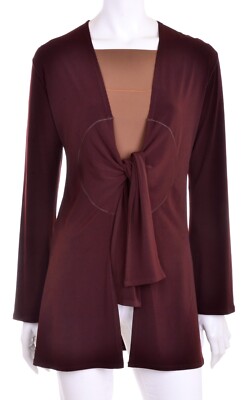 NWT EVA VARRO JERSEY SPANDEX TIE FRONT JACKET COVER UP LONG SLEEVE ...