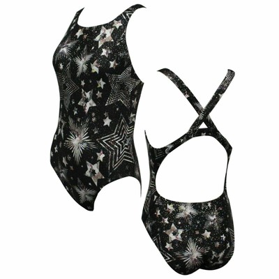 Maru Womens Starlight Sparkle Swimming Costume Tek Back Swimsuit FS5523 ...