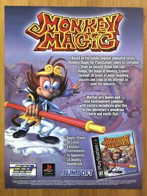 Monkey Magic PS1 Playstation 1 1999 Vintage Print Ad/Poster Authentic ...