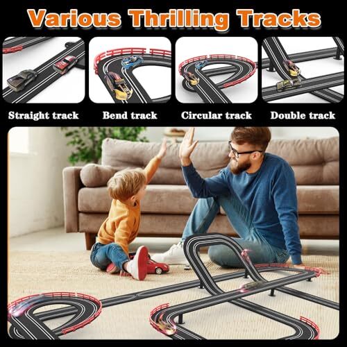 Slot Racing Car Track for Kids 1:43 Electric Powered 40Ft Big Racing ...