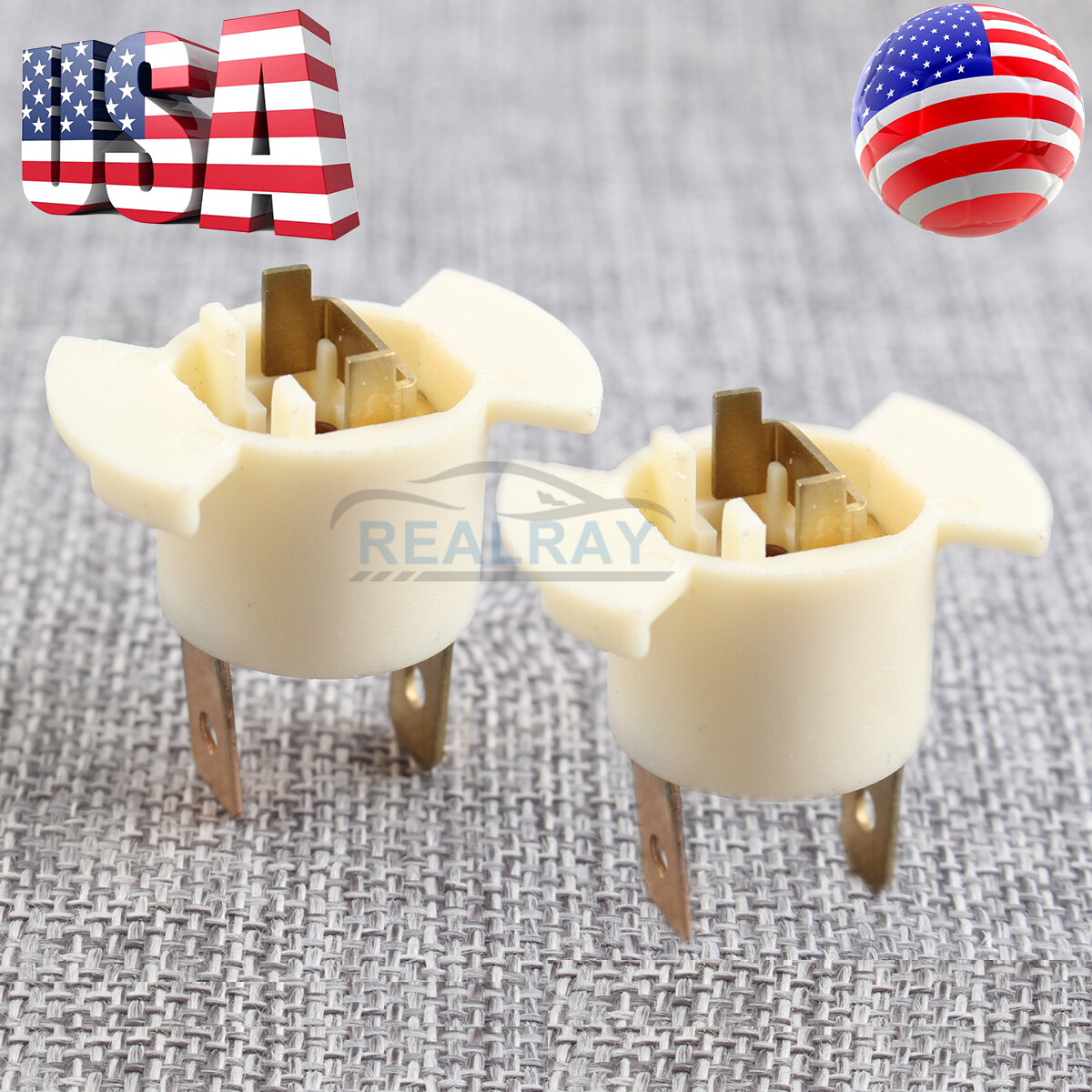 Set of 2 H1 Halogen Headlight Bulb Socket Holder For Honda CR-V Prelude ...