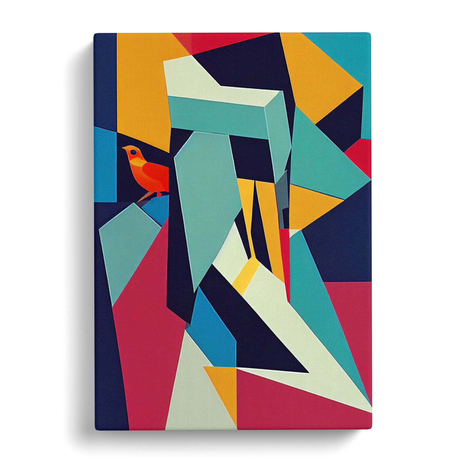 Abstract Bird Cubism Canvas Print Wall Art Framed Large Picture ...