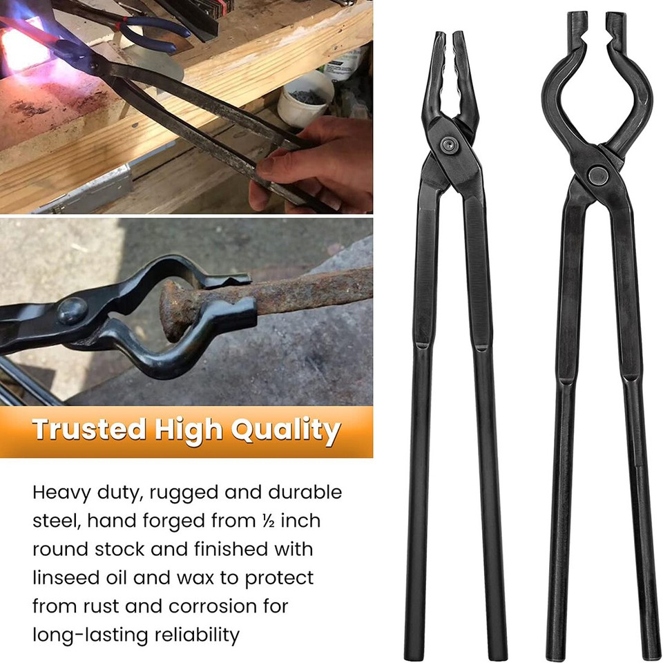 Beginner Knife Making Blacksmith Tongs Hammer Tools Set Bladesmith ...