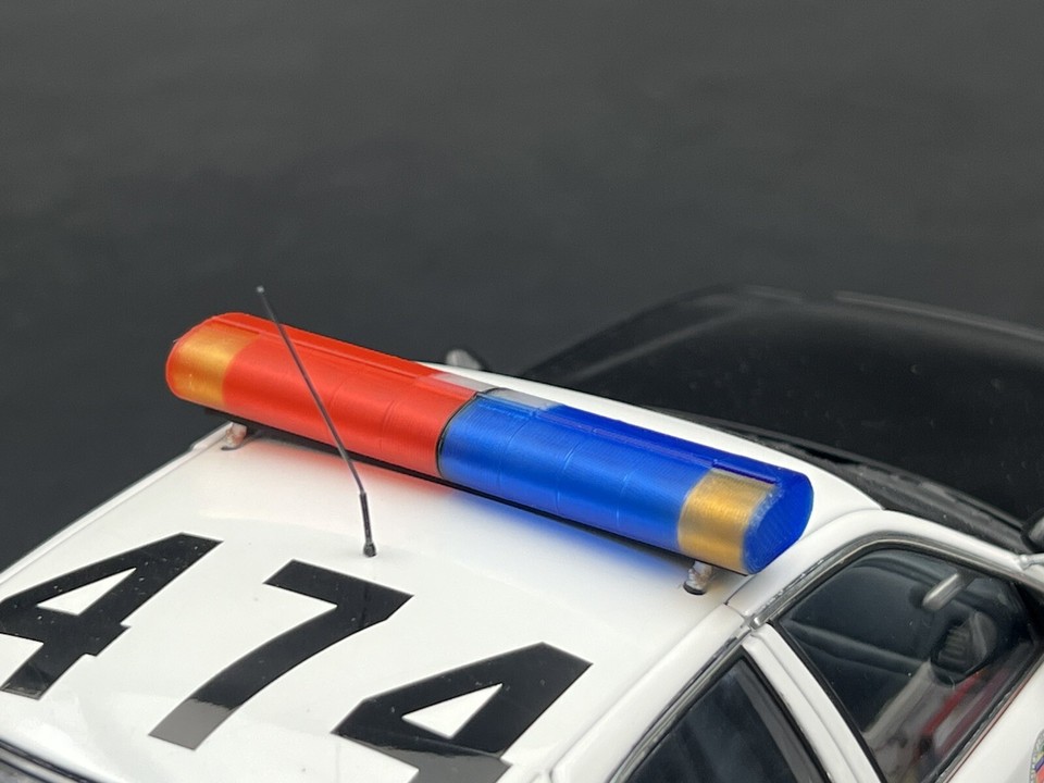 1/18 Scale Model AeroDynic Lightbar LAPD Blue Red Clear Amber Police ...