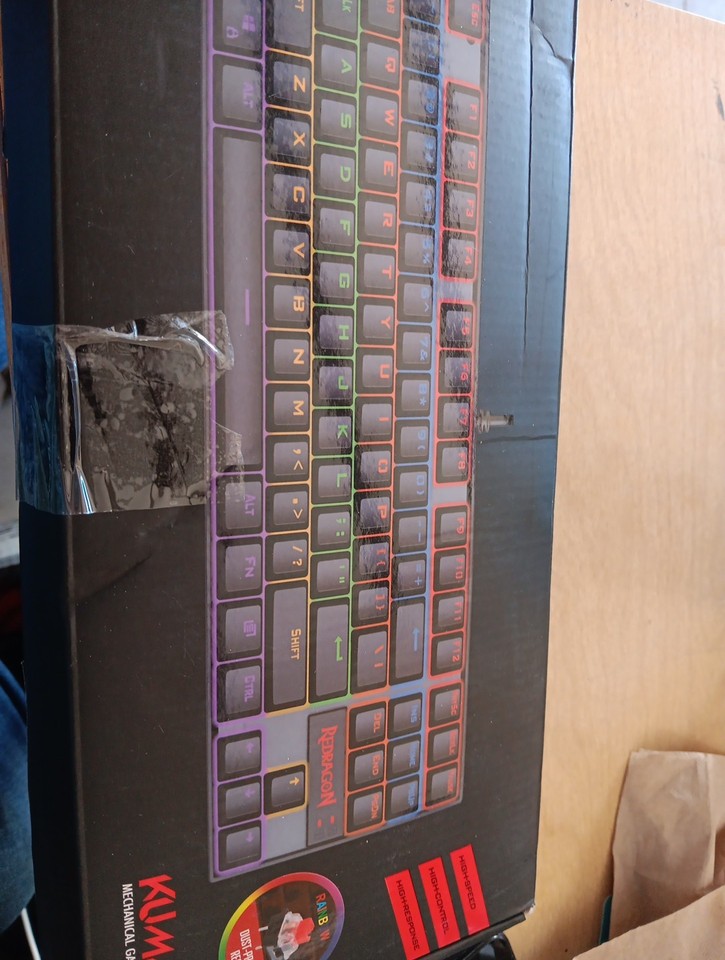 Red Dragon Kumara K552-KR Gaming Keyboard Red Switches Open Box Free ...