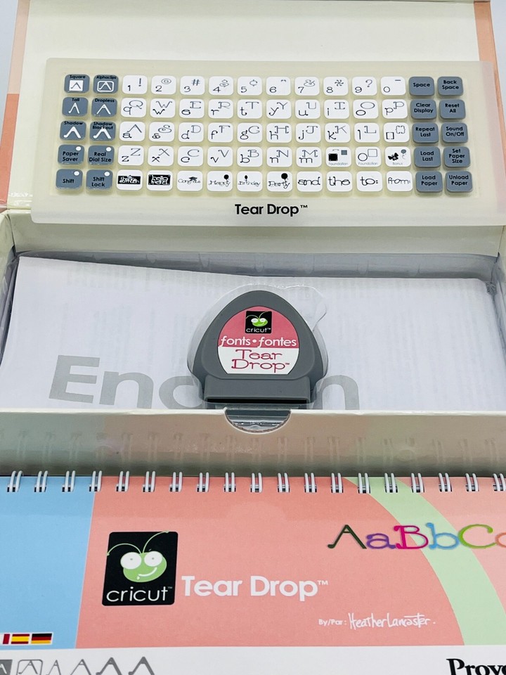 Cricut “Tear Drop” Font Cartridge - Complete In Box - Not Linked | eBay